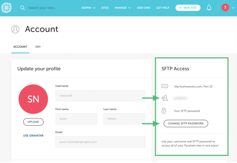 Flywheel | SFTP Access and Uploads