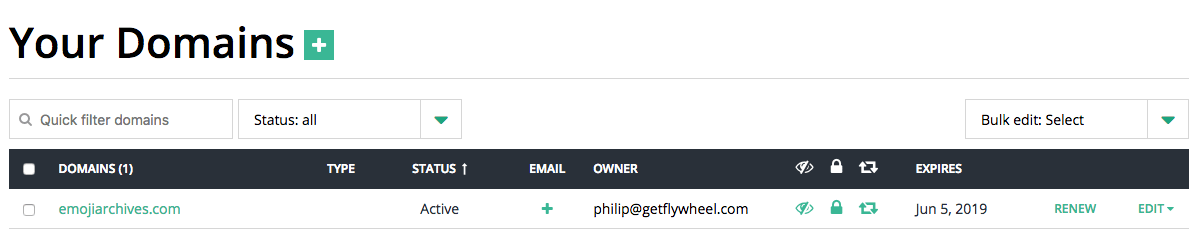 Flywheel | Pointing Domains to Flywheel from Hover