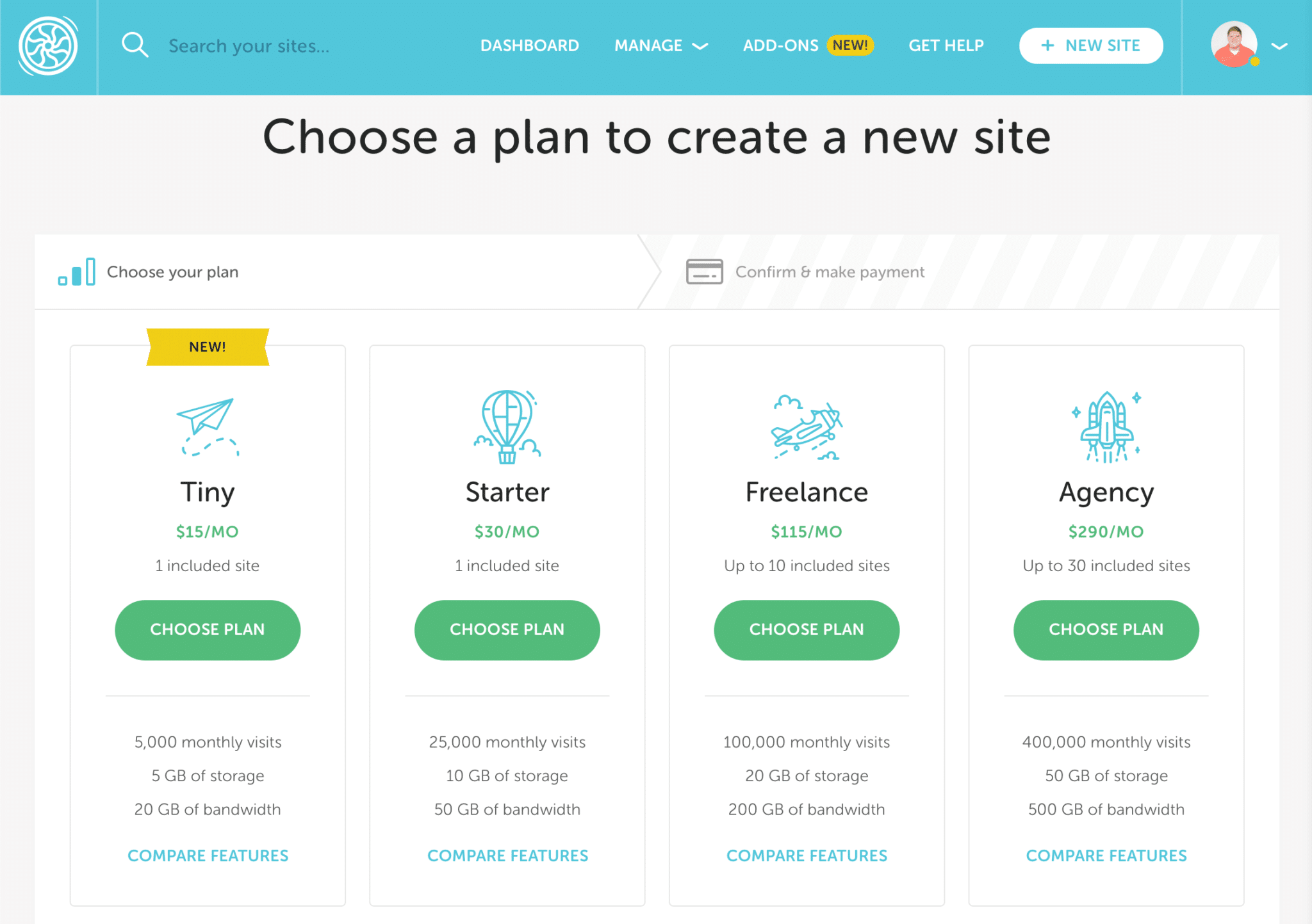 Flywheel | Create a new site on Flywheel