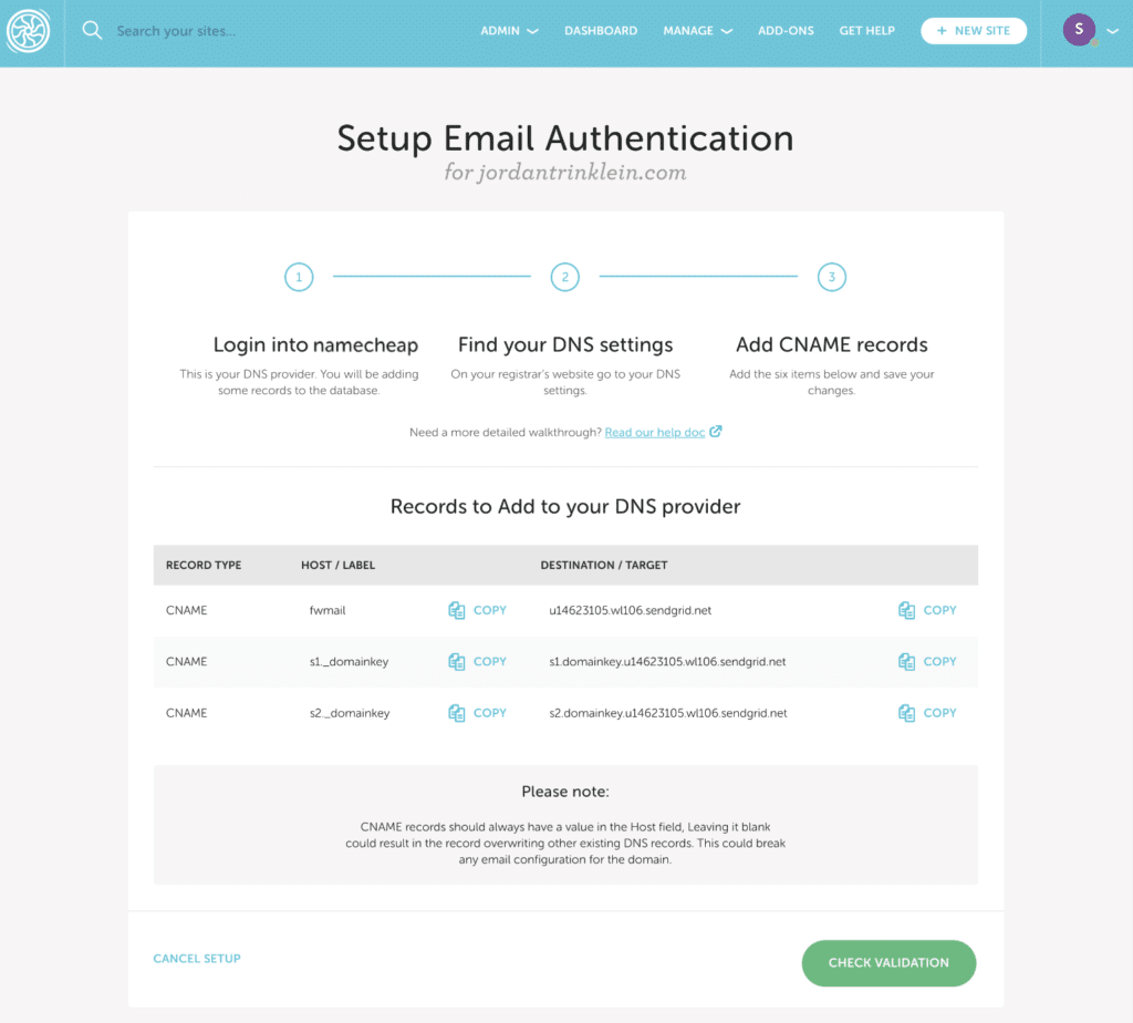 Flywheel | Sending Email on Flywheel